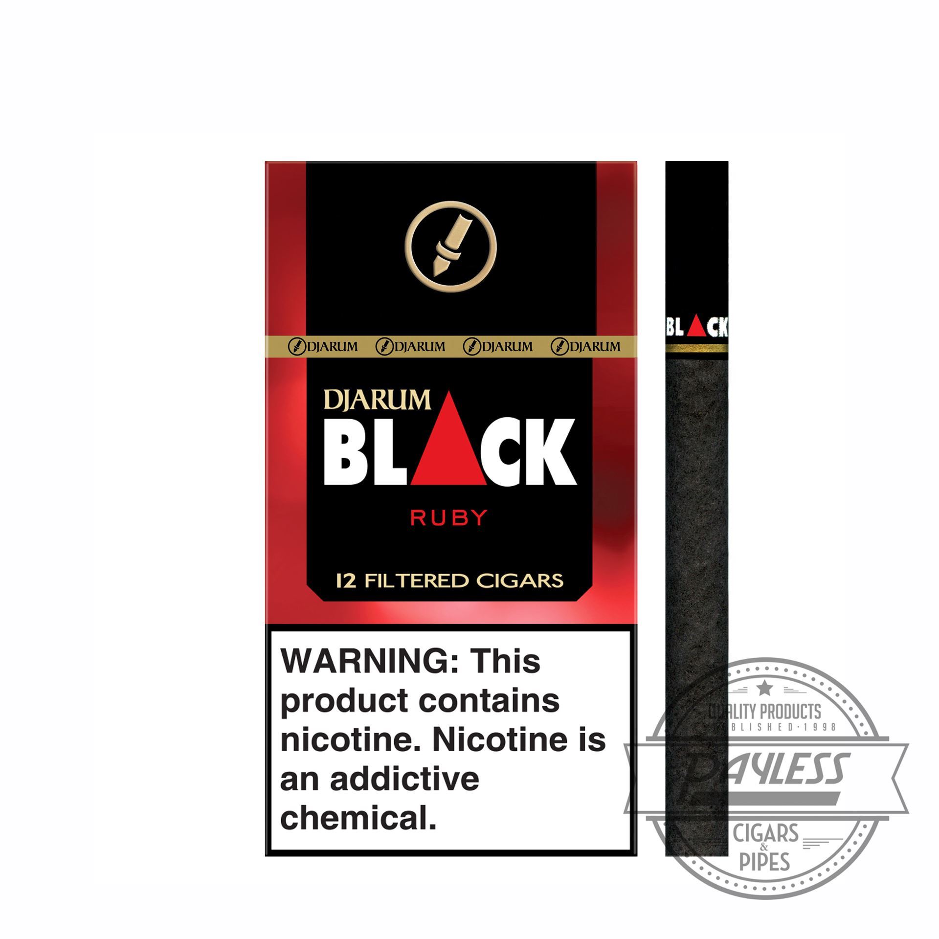 Buy Djarum Black Filtered Ruby (Cherry) cigarillos - Best Prices when ...